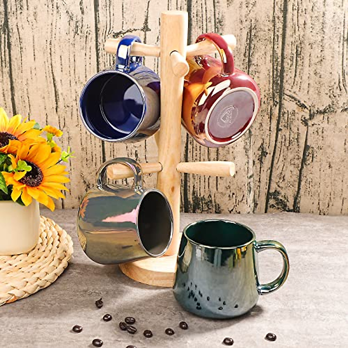 GOOD ALWAYS Ceramic Coffee Mug, Tea Cup for Office and Home, 15 Oz Tea Mug,Latte,Cappuccino,Cocoa with Handle, Christmas, Birthday, Teacher Appreciation Gifts for Women and Men, 1 Pack (Glossy Green)