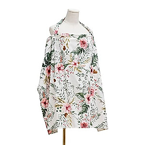 Insular Nursing Cover for Breastfeeding, Infant Feeding Cover Breathable Cotton Privacy Breastfeeding Apron, Rose