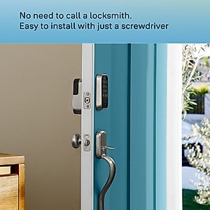 Yale Assure Lock 2 with Wi-Fi, Black Connected Keypad Smart Lock for Front Door or Back, Door lock with Code and Back-Up Key, YRD410-WF1-BSP