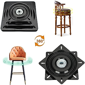 WORDFUN Smooth Swivel Plate Bearing Swivel Plate Hardware 6 8 10 12 Inch Heavy Duty Steel Lazy Susan Bearing Smooth Ball Bearing Swivel for Swivel Chairs, Bar Chairs