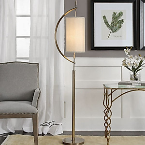 Uttermost Balaour 66" High Antique Brass Floor Lamp