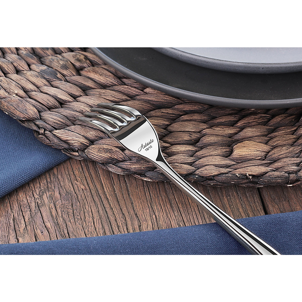 Artaste 56501 Rain II Forged 18/10 Stainless Steel Salad Fork, 7-Inch, Set of 12