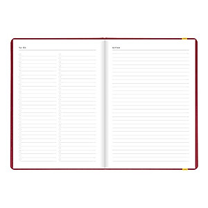Letts of London Raw Weekly/Monthly Planner, 12 Months, January to December, 2024, Sewn Binding, A5 Size, 8.25" x 5.875", Multilingual, Berry (C082310-24)