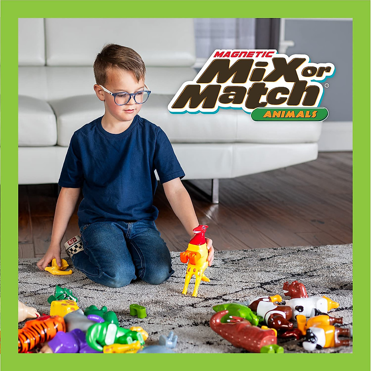 POPULAR PLAYTHINGS Magnetic Mix or Match Dinosaurs Toy Play Set, 12 Pieces