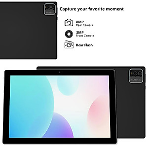 6GB RAM+128GB ROM Android Tablet, 10 Inch 2 in 1 Tablets with Keyboard Mouse Case Stylus, 2.4G/5G Wifi6 BT 5.0, 2.0Ghz Quad-core Computer Tablet, 1280*800 HD Touch Screen, 8MP Camera, 6000mAh Battery