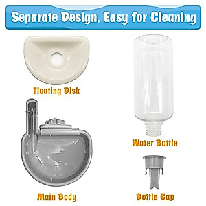 Vannon 16oz BPA Free Cage Water Bottles for Rabbits, Dogs, Ferrets, Cats and Other Small Animals, Anti-Overflow Water Dispenser for Crate