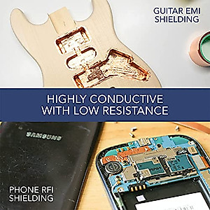 Kraftex Copper Tape [2 Inch x 33ft], Copper Foil Tape, Copper Tape with Strong Conductive Adhesive, Conductive Tape, Copper Flashing, Shielding Tape, Copper Slug Tape