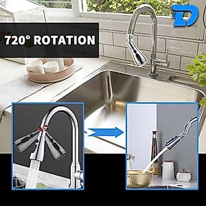 DZSEE Multi-Functional Kitchen Faucet Sprayer Head Replacement, Universal Sink Sprayer, Pull Down Faucet Head, ABS