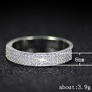 ChenFeng 925 Silver Elegant Lady Zircon Ring Vintage Natural CZ Wedding Ring (9)