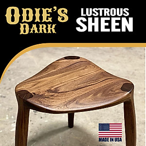 ODIE'S Dark •Finish and Stabilizer for Wood •Darkens with Age •9 Ounce Glass Jar •Food Safe and Solvent Free Non Toxic Finish with Amazing One Coat Application and Leaves a Lustrous Sheen