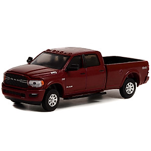 Toy Cars 2021 RAM 2500 Pickup Truck Dark Red Metallic RAM 10 Year Anniversary Anniversary Collection Series 14 1/64 Diecast Model Car by Greenlight 28100 E