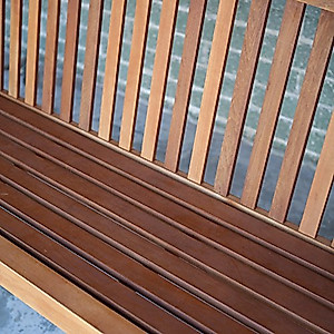 International Caravan Furniture Piece Royal Tahiti Curved Back Wood Two Seated Swing