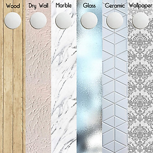 Door Stopper Wall Protector Large 3.15" (4 PCS) - Door Stop with Strong Back Adhesive - Quiet and Shock Absorbent Silicone Wall Protectors from Door Knobs - Protects Every Wall Surface