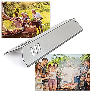 Zemibi 3-Pack 14 3/16 Inch Stainless Steel Heat Plate Replacement for Uniflame GBC1030W, GBC1030WRS, GBC1030WRS-C, GBC1134W, GBC1134WRS Gas Grill Models, BBQ Burner Cover Flame Tamer, Heat Shield