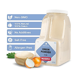 Dependable Food Onion Powder - 5 Lb. Container - Kosher Bulk Seasoning for Chefs, Restaurants, and Culinary Enthusiasts - Perfect for Sauces, Gravies, Soups, Dips & More - 100% Natural, Non-GMO, Granulated Onion Powder