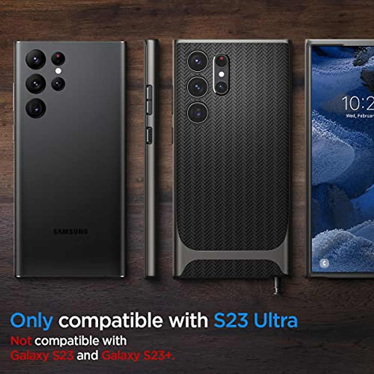 Spigen Neo Hybrid Designed for Galaxy S23 Ultra Case (2023) - Gunmetal