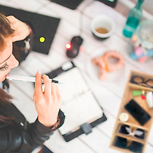 House Tricks CatchAll Tray for Entryway Table - Sunglass Drawer Organizer Tray with Removable Dividers to Storage Wallet/Watches/Keys/Cellphones (Acacia)