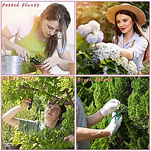 3 Pcs Garden Scissors Floral Shears,Professional Floral Scissors with Comfortable Grip Handle,Premium Garden Pruning Shears for Plants Trimming and Fruit Picking Trimming,Pink