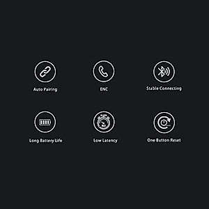 IMIKI T11 Bluetooth 5.3 Earbuds Wireless Headphones with Wireless Charging Case, Built in Mic Headset for Sports, Grey