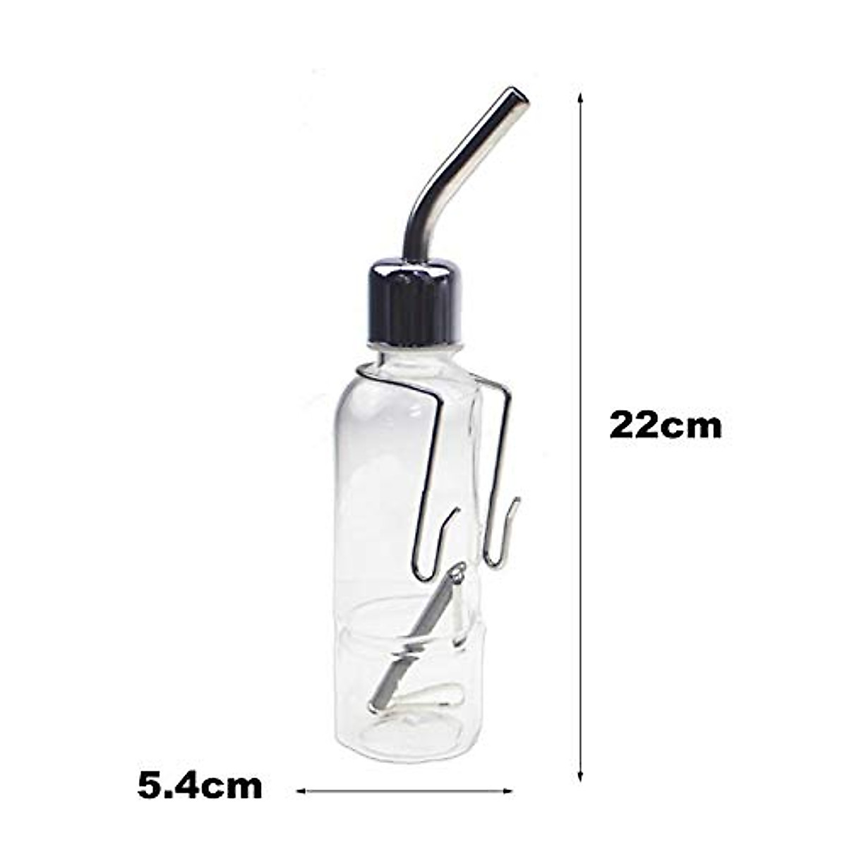 Opla3ofx Dog Drinking Bowl, Hamster Dispenser Bottle, Pet Automatic Water Bottle Drinker Rabbit for Small Animal Guinea Pig, Rabbit, Guinea Pig, Rat, Gerbil, Chinchilla Transparent Color-s S