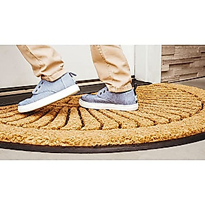 Notrax, Crescent, Rubber-Backed Natural Coir Doormat, Entry Mat for Indoor or Outdoor Use, 24"x39", C04 (C04S2439CR)