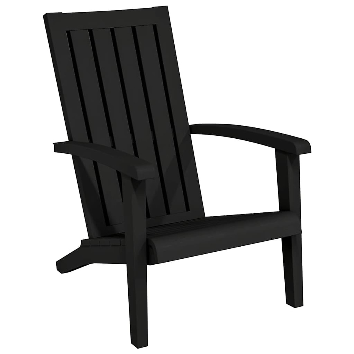 Tidyard Patio Adirondack Chair Black Polypropylene Outdoor Fire Pit Chair Wooden Garden Armchair for Porch Pool Lawn Deck Backyard Balcony Outdoor