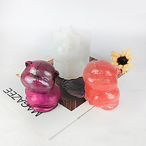 LIANXUE Small Cat Resin Molds 3D Animal Silicone Candle Moulds Handmade Crafts Resin Casting Molds DIY Decorating Art Tools Silicone Rubber