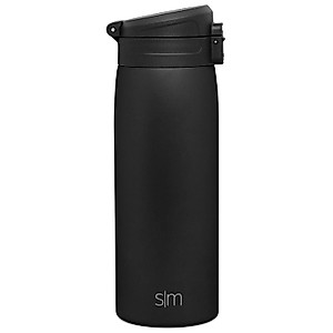 Simple Modern Insulated Thermos Travel Coffee Mug with Snap Flip Lid | Leakproof Reusable Stainless Steel Tumbler Cup | Gifts for Women Men Him Her | Kona Collection | 16oz | Cream Leopard