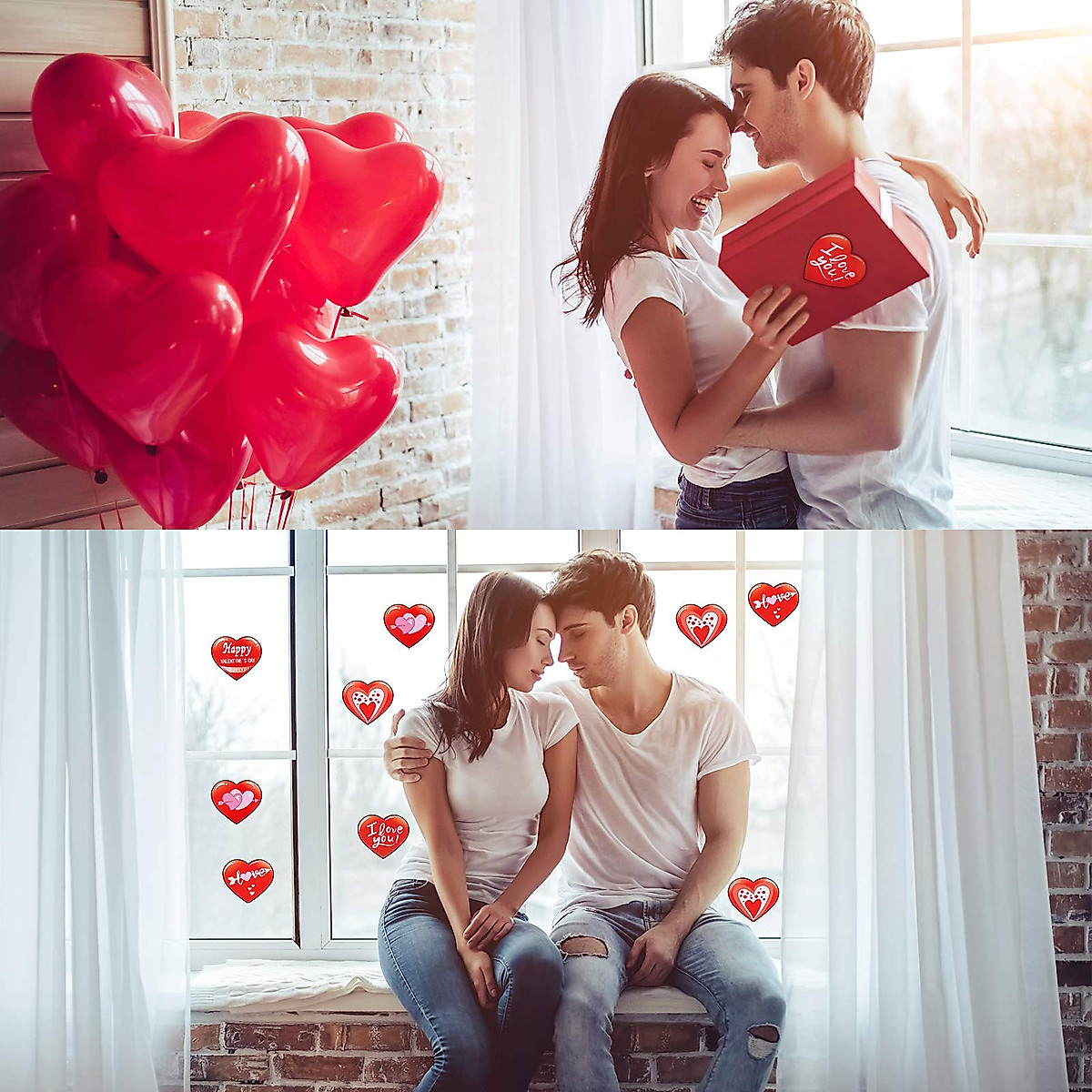 50 Pieces Valentine's Day Cutouts Colorful Heart Cutouts with Glue Point Dots for Bulletin Board Classroom Decoration School Happy Valentines Day Wedding Anniversary Party Supplies