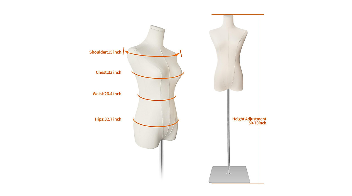 SHAREWIN Female Mannequin Torso for Clothing Display