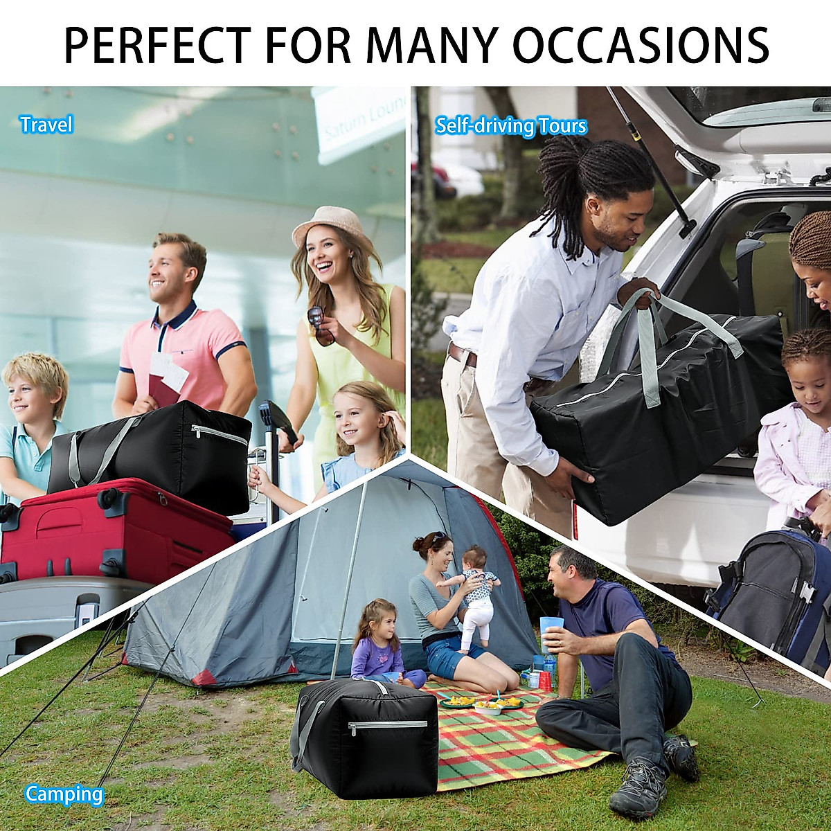 Foldable Duffel Bag 30" / 75L Lightweight with Water Rresistant for Travel