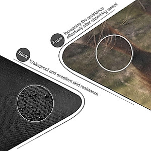 GOODOLD Highland Cow Yoga Mat, 71 x 26 Inch Non-slip Yoga Mats Folding Travel Exercise Mat Indoor Outdoor Gym Pilates with Storage Bag for Women Men