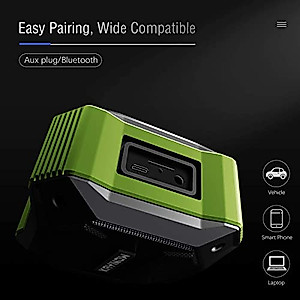 Portable Emergency Radio Bluetoooth Speaker,FM AM WB NOAA Weather Radio w/ 5000mAh Power Bank,IPX5 Waterproof Hand Crank Solar Radio w/LED Flashlight,SOS Alarm,Compass for Outdoor Survival