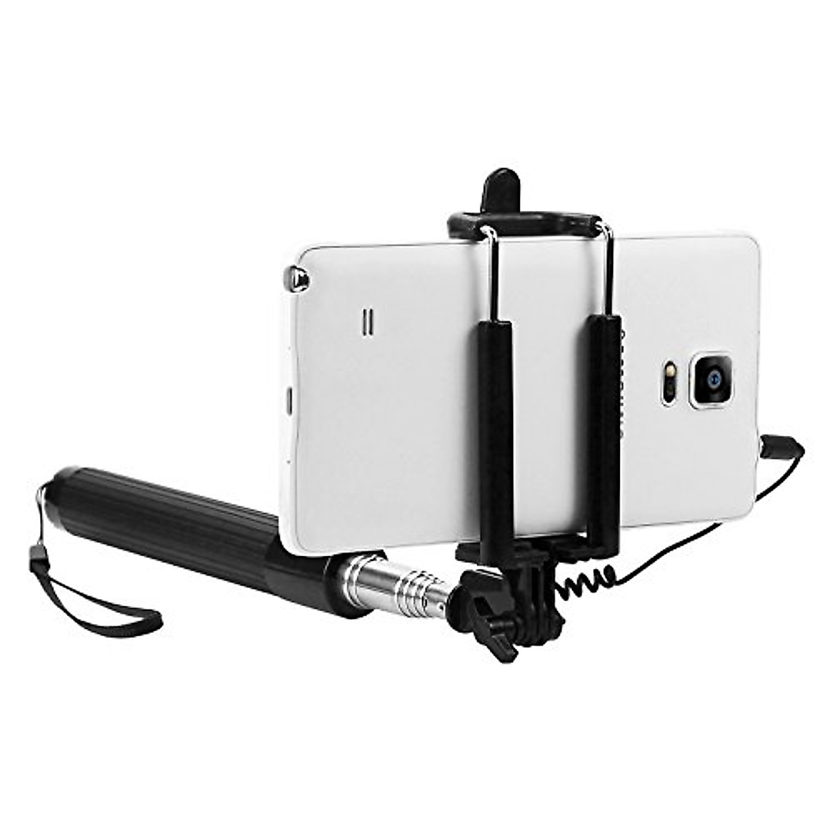 Cellet Extendable Self Portrait Selfie Handheld Monopod with Aux Cable for Smartphones - Black