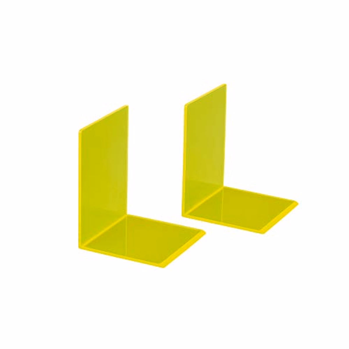 Maul Pack of 2 Premium Acrylic Bookends 10 x 10 x 13 cm Neon Yellow