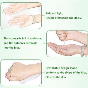 Aloe Facial Skincare Sheet Hydrating Moisturizing Revitalizing Facial Skincare Sheet for Dry, Oily, Sensitive and Tired Skin 25ml/0.8oz, Pack of 10