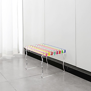 TOMTREE Rainbow-Colored Acrylic Step Stools for Adults and Kids: 400-lb Capacity, Sturdy and Easy-to-Assemble for Bedroom, Kitchen, and Bathroom