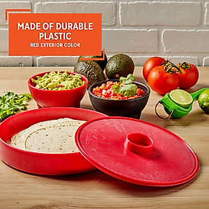 IMUSA Tortilla Warmer, 9", Red