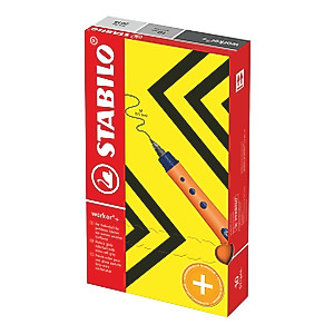 Stabilo Bionic Worker Rollerball Pen Soft Grip Medium 0.8mm Tip 0.6mm Line Black Ref 2018-46 [Pack of 10]