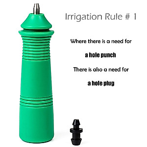 Drip Irrigation Plugs (50 pcs) and Hole Punch Tool (1 pcs): Goof Plugs for Hose or Tubing End Caps - Puncture to Insert Fittings and Parts