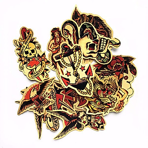 11pcs/Lot Sailor Jerry Sticker for Kids Toy Decal Suitcase Skateboard Wall Car Laptop Bicycle Motorcycle On Notebook Stickers