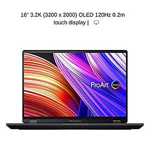 HIDevolution ASUS ProArt StudioBook H7604JI 16" 3.2K 120Hz Touch, 2.2 GHz i9-13980HX, RTX 4070, 64 GB DDR5 RAM, 4 TB PCIe SSD, Windows 11 Pro