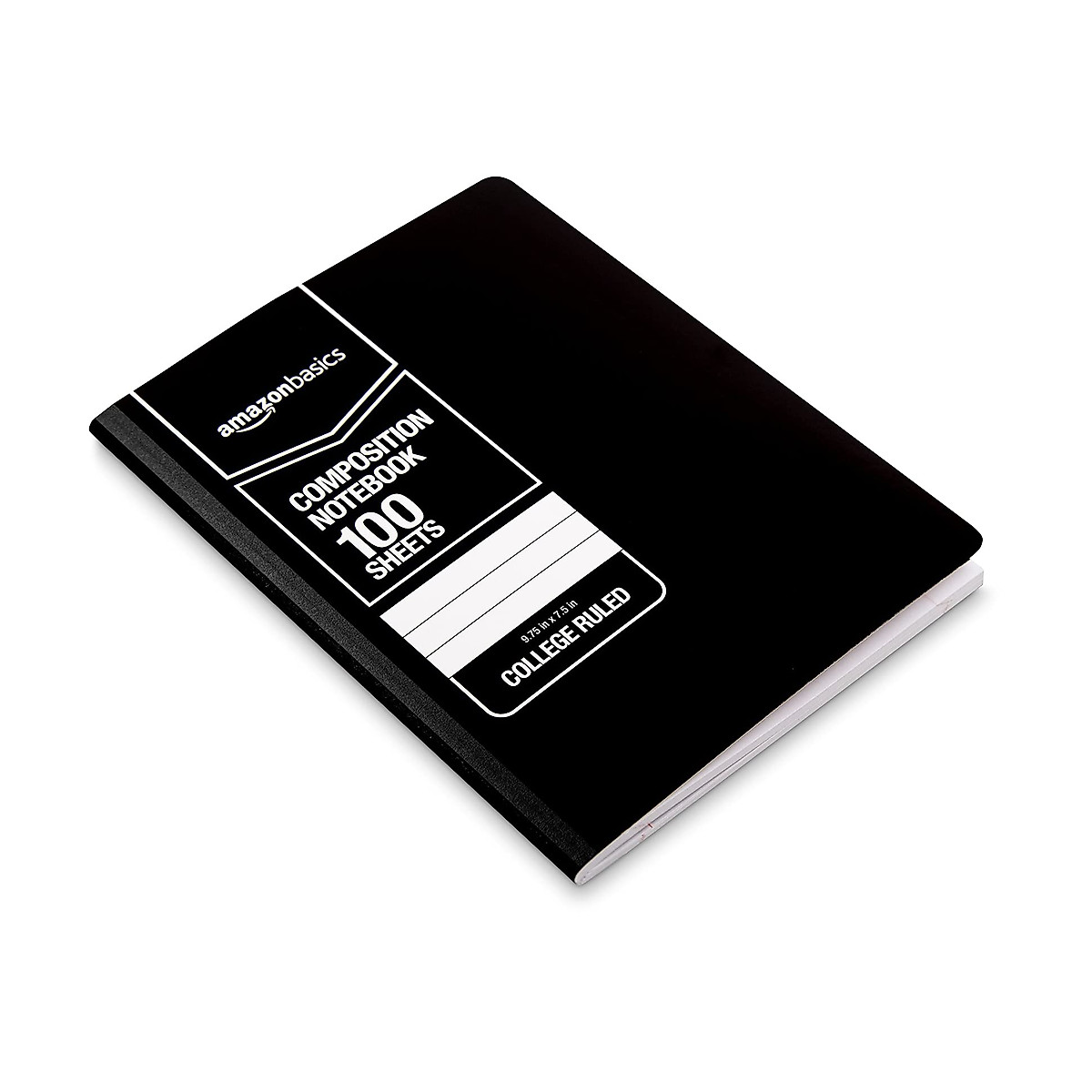 Amazon Basics College Ruled Composition Notebook, 100 Sheet, Assorted Marble Colors, 4-Pack