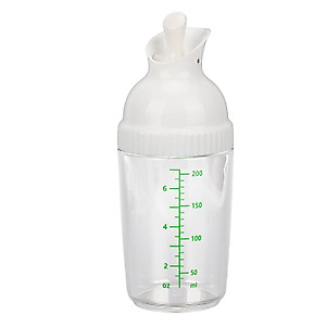 Fdit Salad Dressing Mixer Bottle, Salad Dressing Shaker, Salad Dressing Bottle 200ml Salad Dressing Shaker Salad Dressing Container (White)