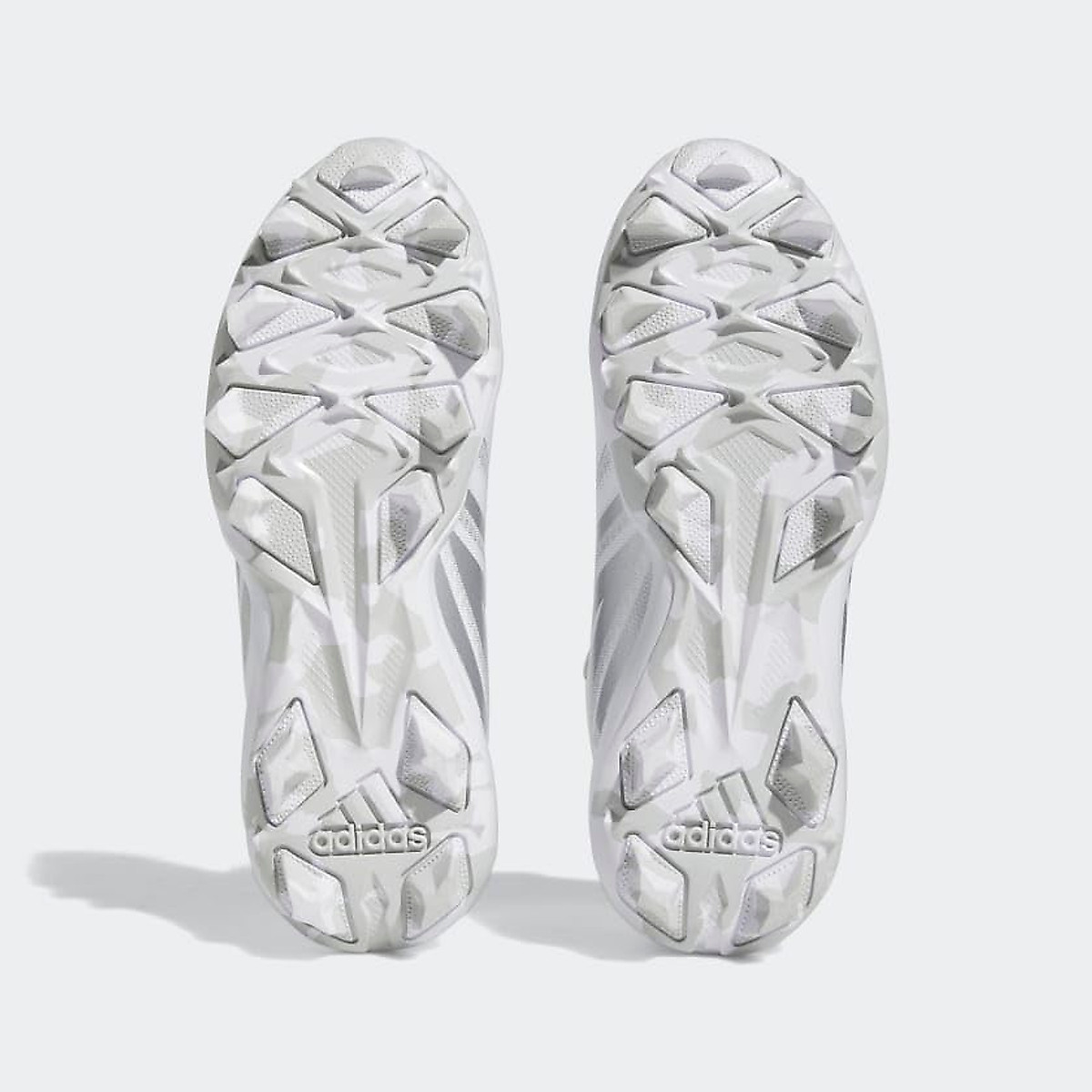 adidas Freak Spark 23 Molded Football Shoe, White/White/Silver Metallic, 2.5 US Unisex Little Kid