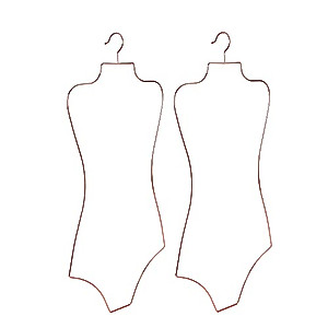 Arekuaei Rose Gold Wire Lingerie Hangers Body Shape Metal Display Bikini Swimwear hanger-10 of Pack