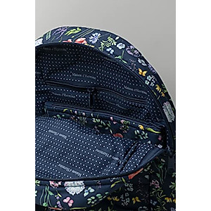 Maison d' Hermine Backpack Cotton Shoulder Backpack with Small Pouch Lightweight Bag for Travel Work Beach Perfect for Women & Men (Just Floral)