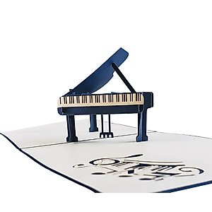 iGifts And Cards Piano Maestro: 3D Pop Up Card for Musicians - 6"x6" Enveloped Melody, Ideal for Recitals & Music Teachers, Notes of Appreciation, Gift for Concert Pianists' Birthday