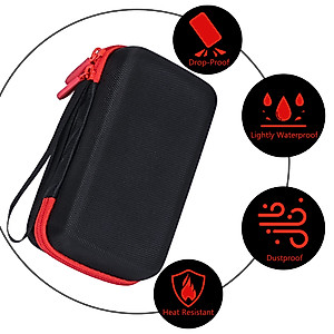 Aenllosi Hard Carrying Case Compatible with NEXPOW T11F 12V Car Jump Battery Starter Power Pack with USB,1000A Quick Charge Battery Booster Holder (Red Zipper,Case Only)