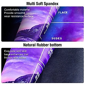 Biouai Playmat for MTG Magic The Gathering - Stitched Play Mat with Tube Case for MTG Card Game Playing(Starry Zones)